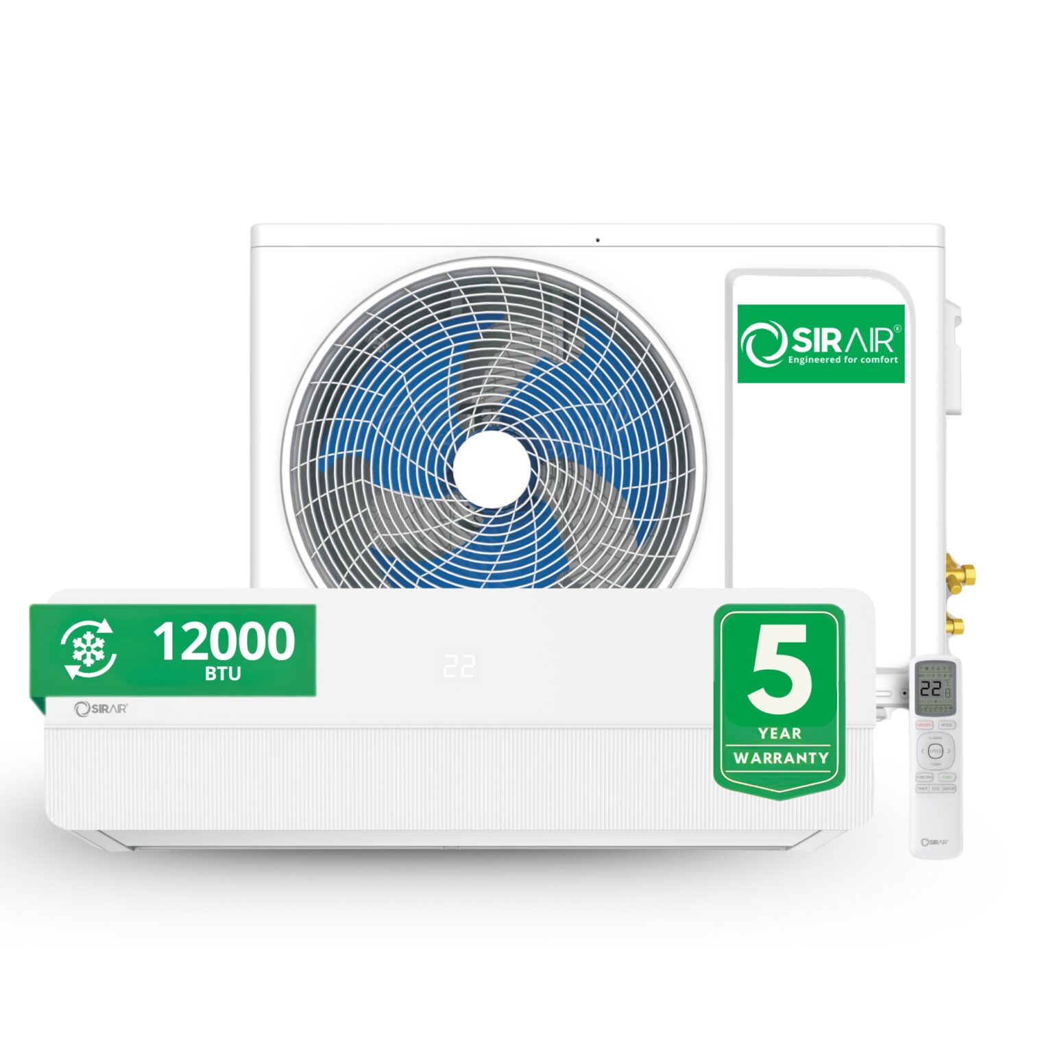 Sirair Sigma 12000btu Inverter AC – Wifi, Smart +3m pipe kit - Sirair ...